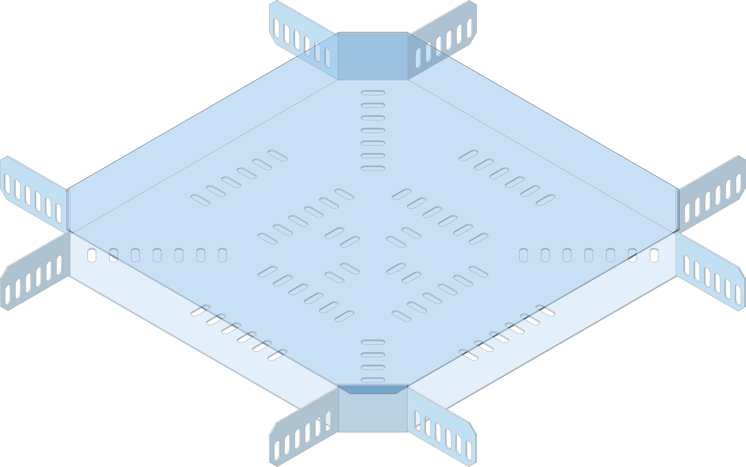 Cover Crossover Cable Tray ECT 100 SS316 | Stainless Steel 316 | 100 mm ...