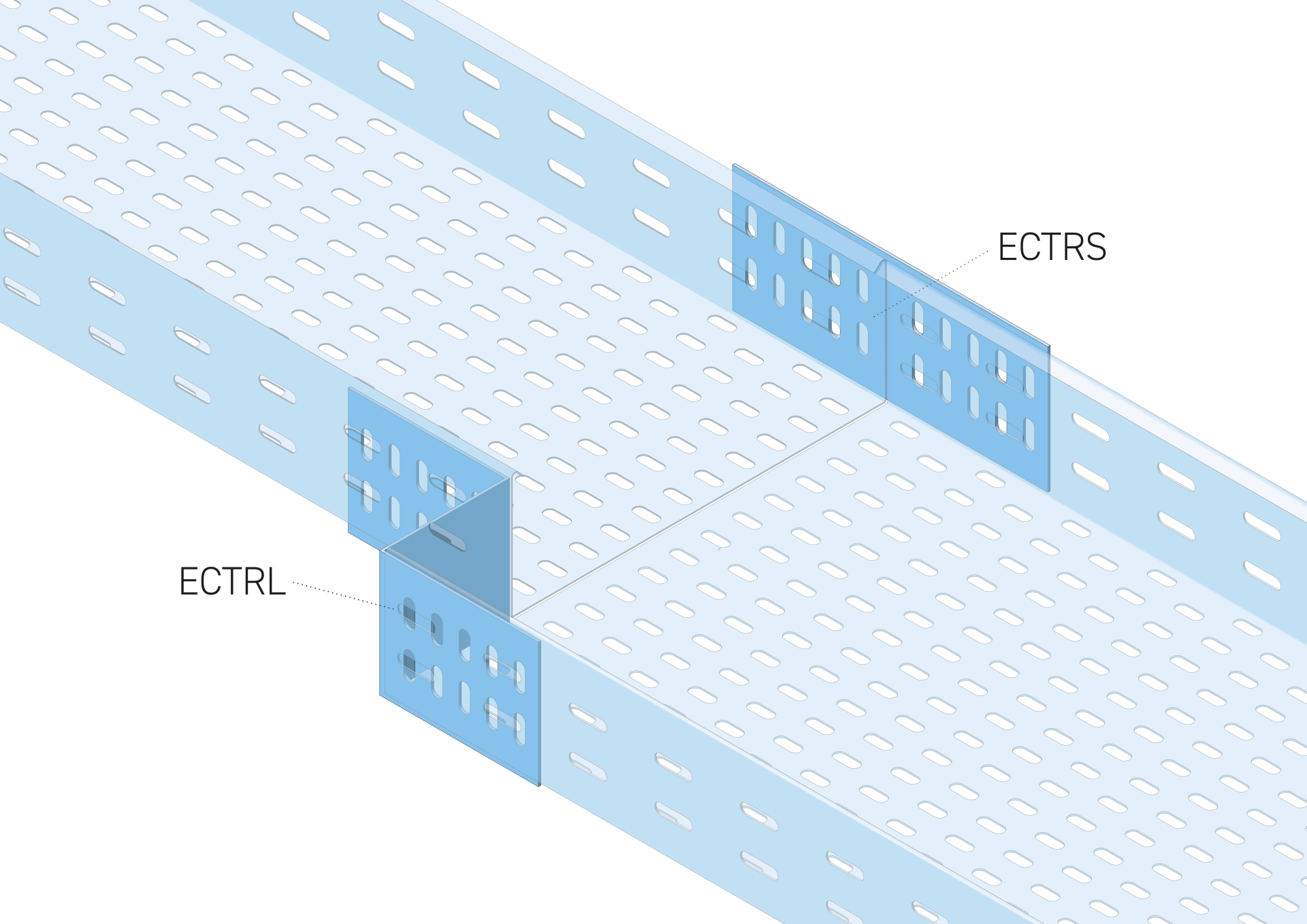 Lefthand Reducer Cable Tray ECT100 100x50 RVS316 | Stainless Steel 316 ...