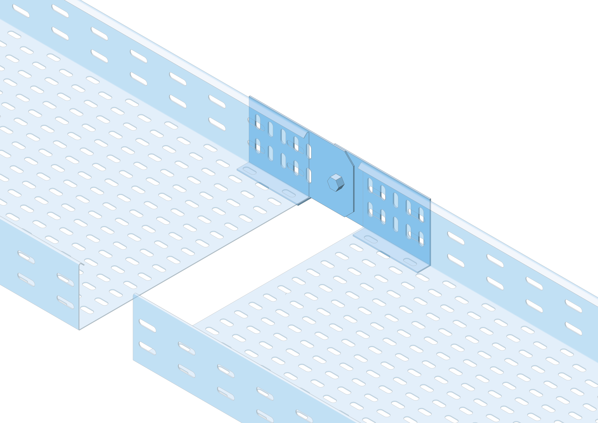 Vertical Coupler Plate Cable Tray ECT100 100 RVS304 | 310 mm ...