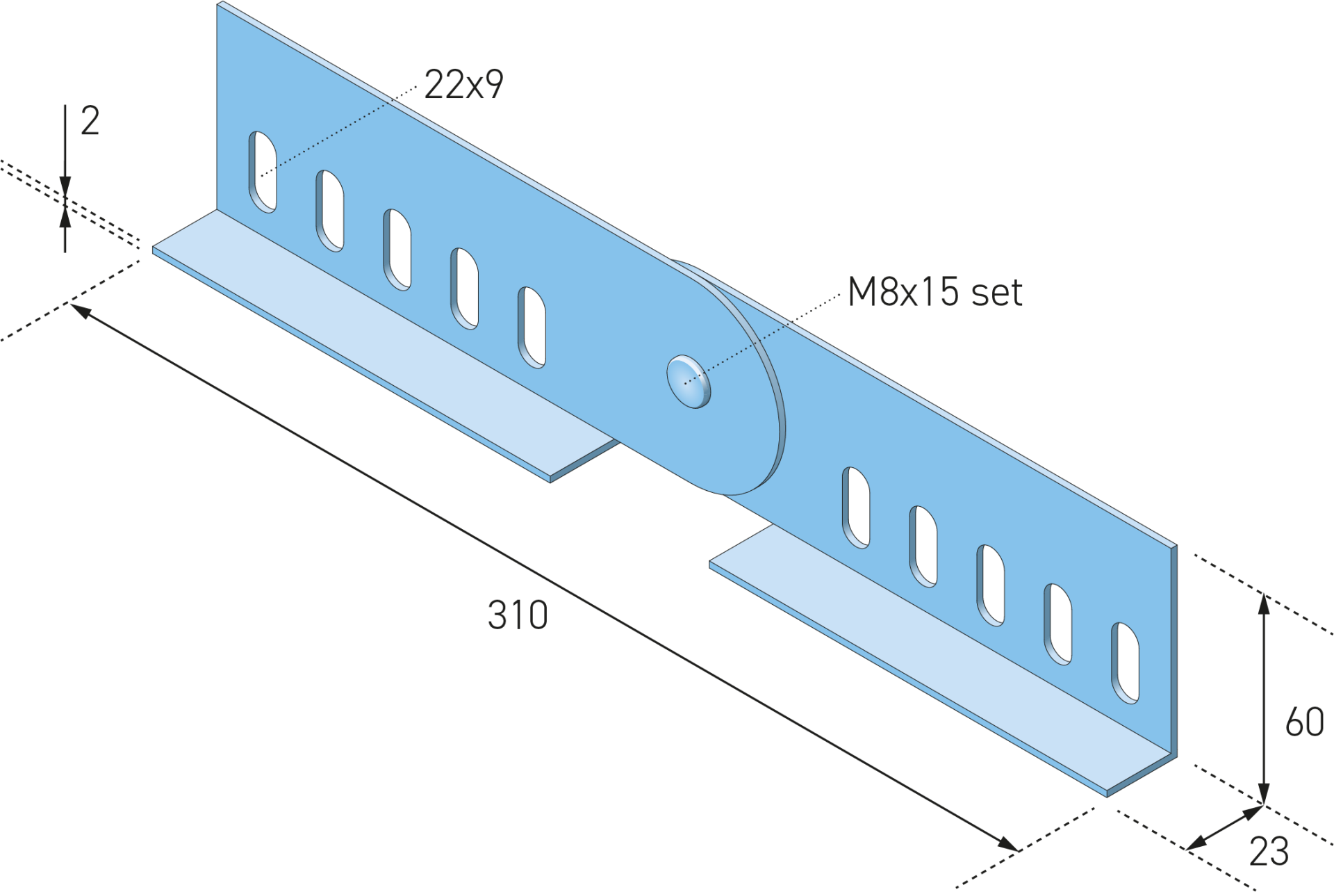 Vertical Coupler Plate Cable Tray ECT60 RVS316 | 310 mm | Stainless ...