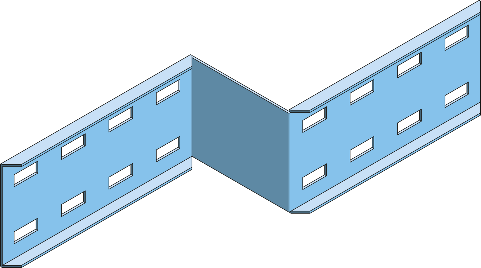 Left Hand Reducer Cable Ladder ECL100 250mm HDG | 94 mm | Hot dip ...