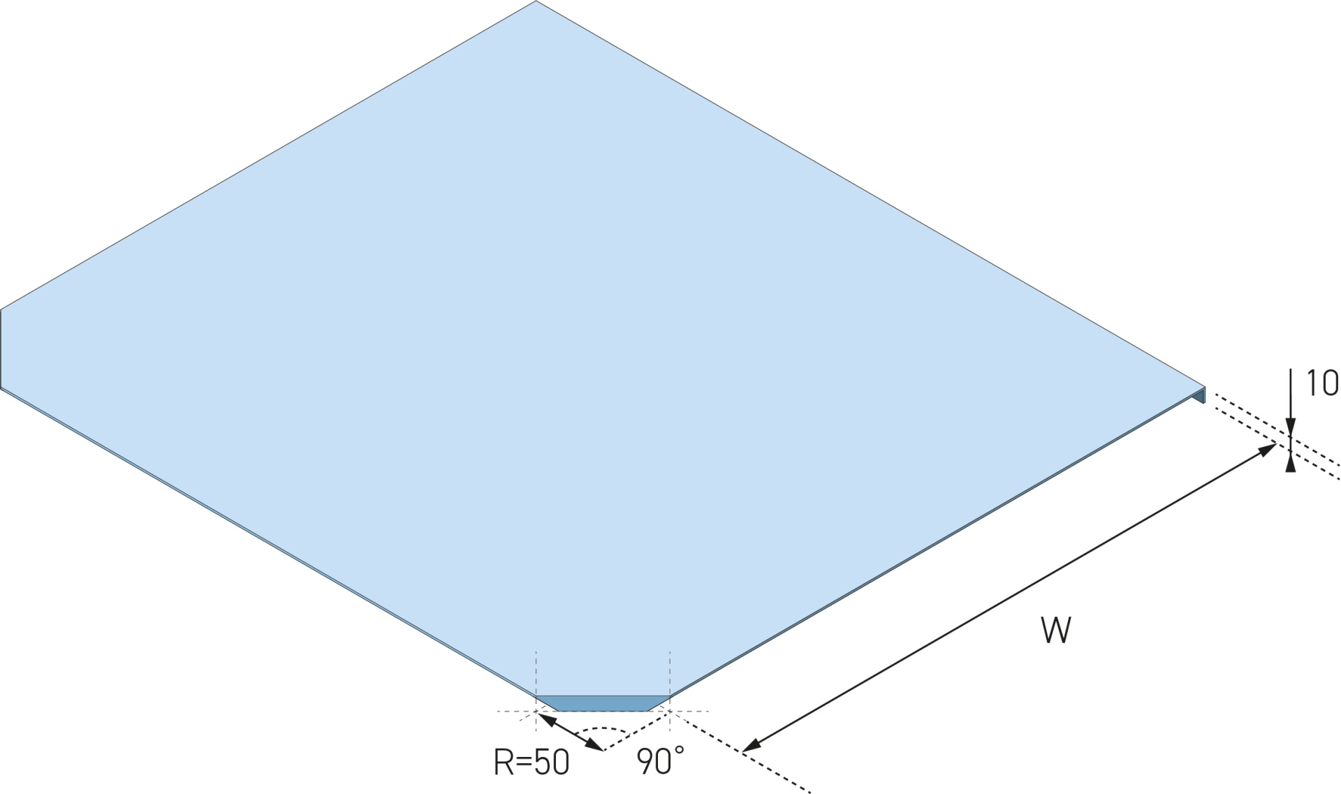 Cover T-Piece Cable Tray ECT 300 RVS316 | Stainless Steel 316 | 300 mm ...