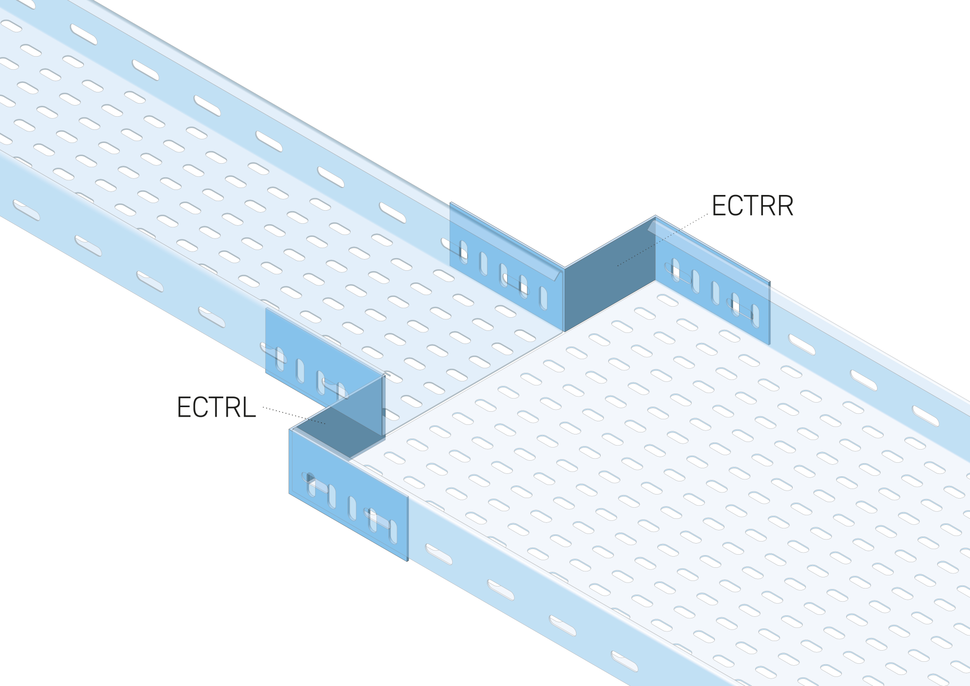 Verloopstuk Recht Cable Tray ECT60 RVS304 | Stainless Steel 304 | 60 mm ...