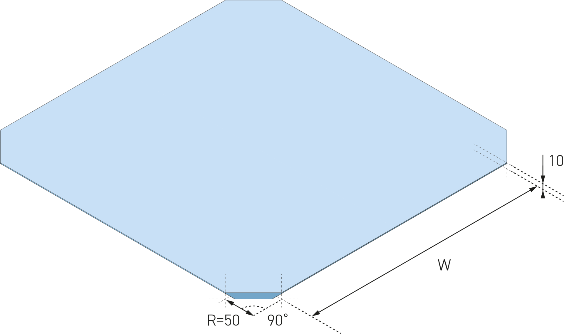 Cover Crossover Cable Tray ECT 100 SS316 | Stainless Steel 316 | 100 mm ...