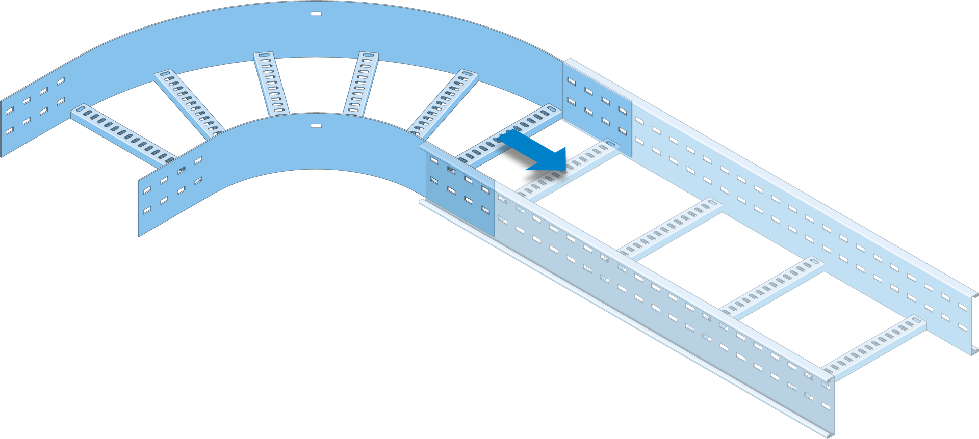 Bocht 90° Kabelladder ECL150 100mm RVS304 | 300 mm | 100 mm | 150 mm ...