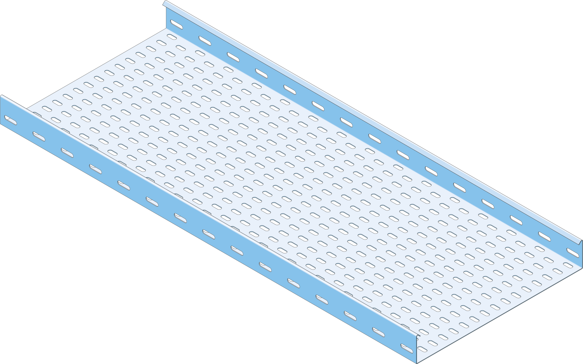 Cable Tray Perforated 60x100mm RVS304 | 60 mm | 3000 mm | Stainless ...