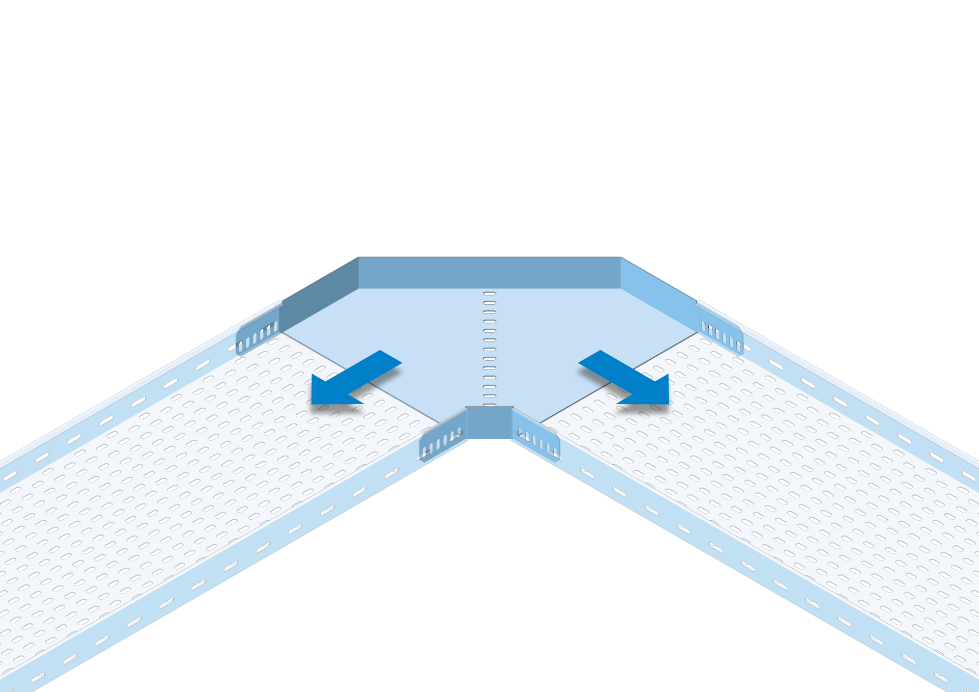 Bend 90° Cable Tray ECT60 300mm HDG | 90° | Hot dip galvanized | 60 mm ...