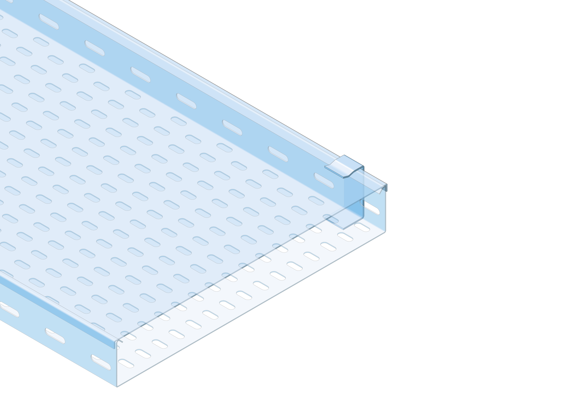 Cover Clamp Clickable Cable Tray ECT60 HDG | Hot dip galvanized ...