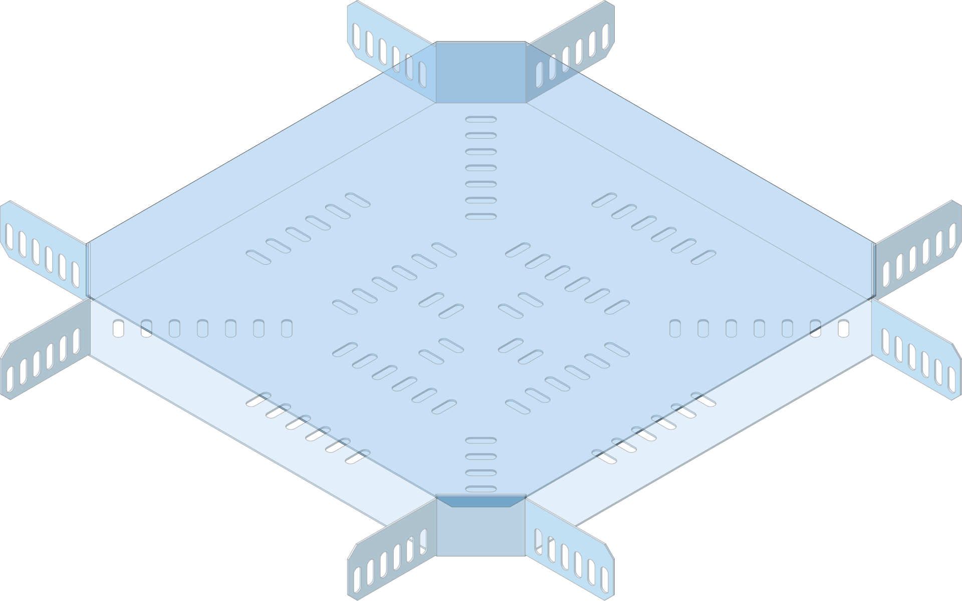 Cover Crossover Cable Tray ECT 400 SV | Pre galvanized | 400 mm ...