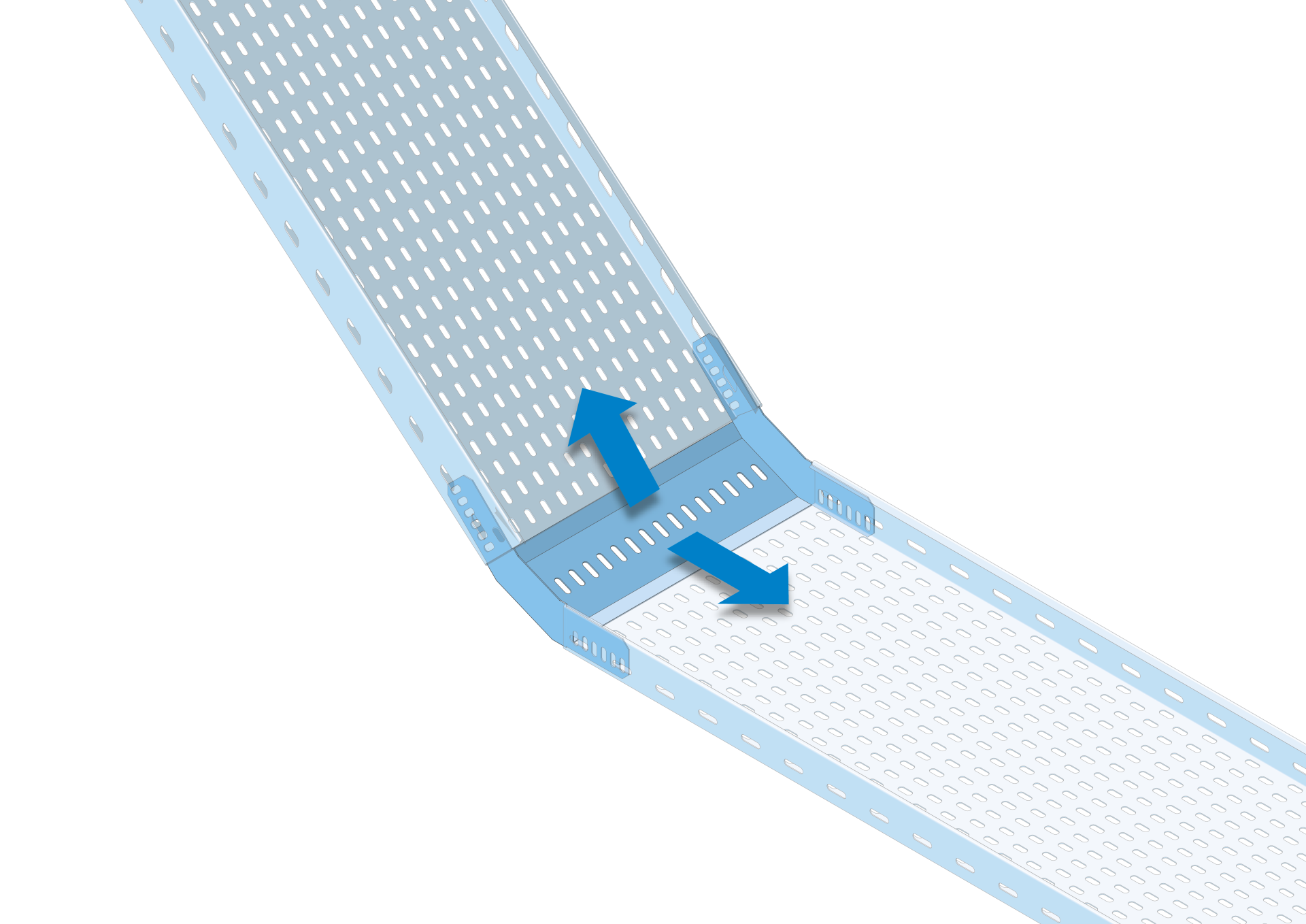 Inside Riser 45° Cable Tray ECT60 500RVS316 | 45° | Stainless Steel 316 ...