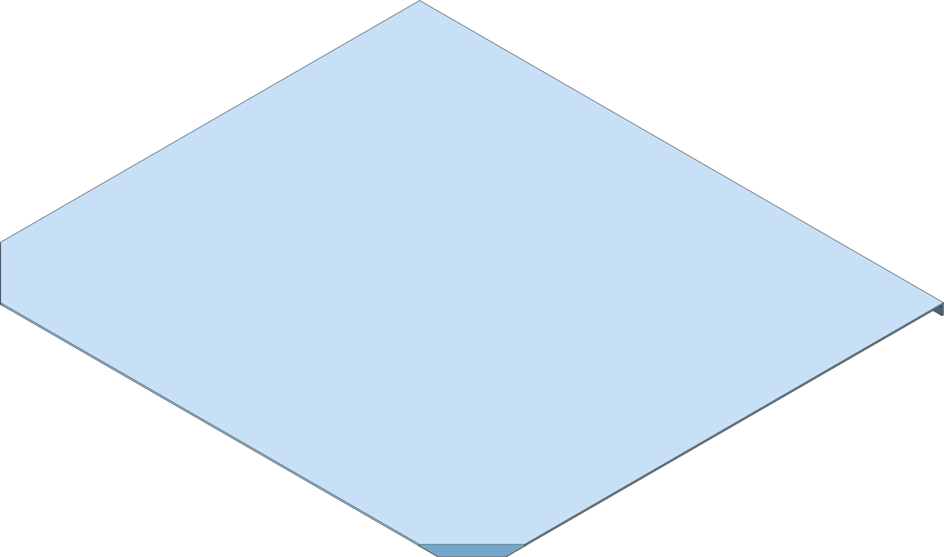 Cover T-Piece Cable Tray ECT 300 RVS316 | Stainless Steel 316 | 300 mm ...