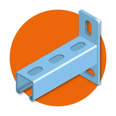 Strut cantilever arms | Wall & beam brackets by Eurostrut
