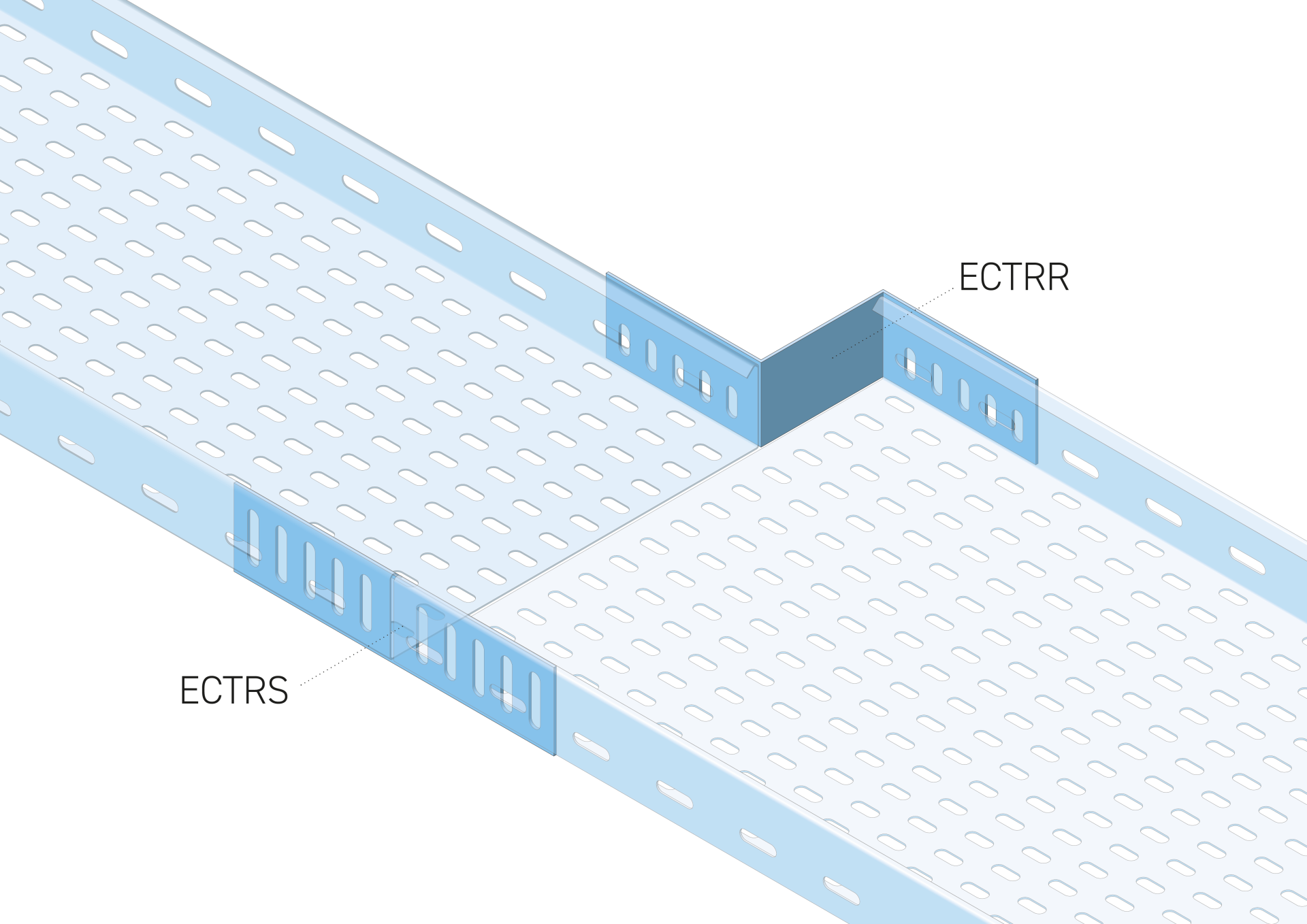 Lefthand Reducer Cable Tray ECT60 75mm PG | Pre galvanized | 60 mm | 75 ...
