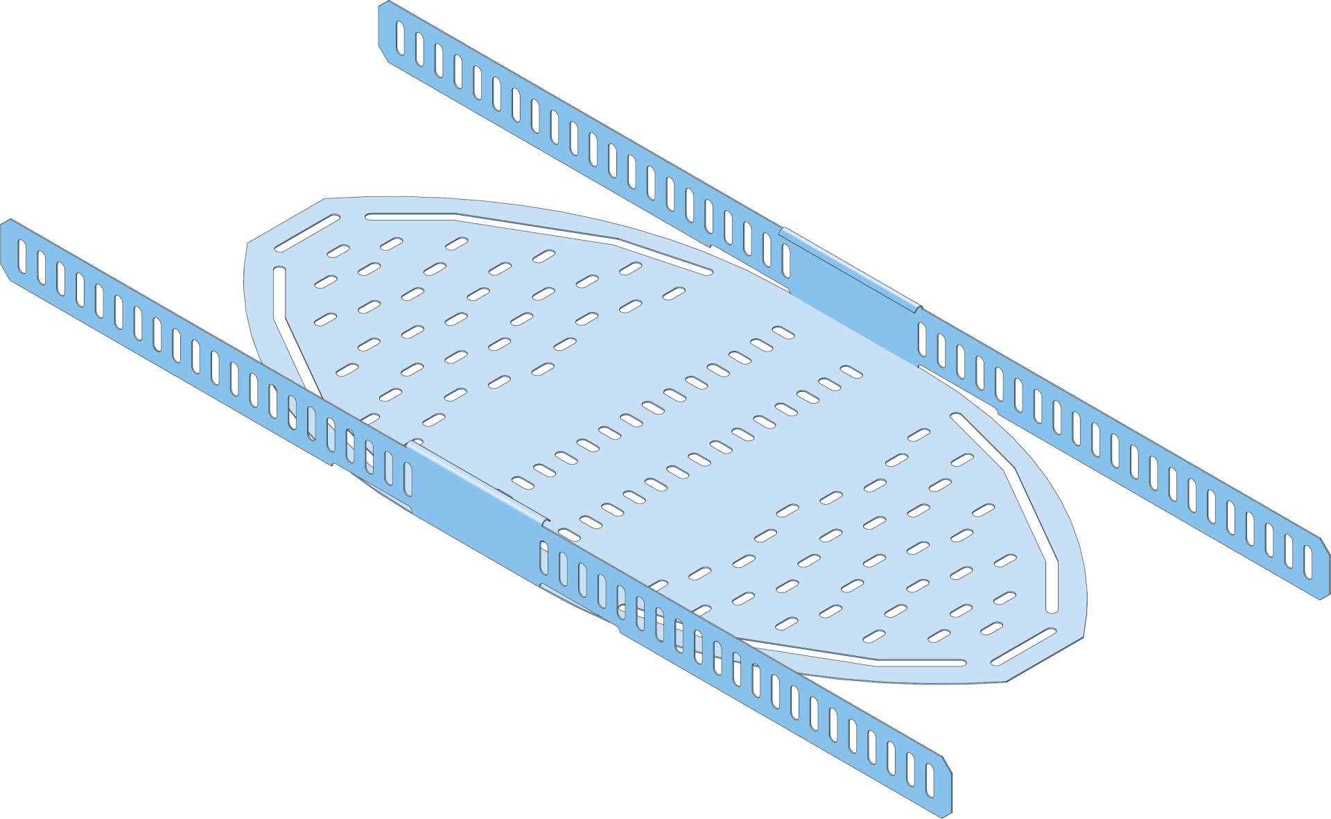 Flexibel Bend Cable Tray ECT60 400mm PG | Adaptable | Pre galvanized ...
